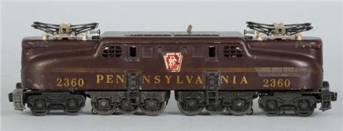 Lionel No. 2360 O-Gauge Tuscan GG1 Locomotive.
