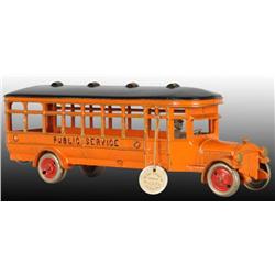 Cast Iron Dent Public Service Bus Toy.