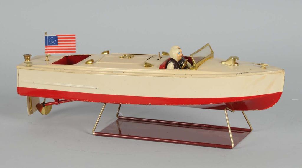 Lionel No. 45 Tin Boat on Stand.