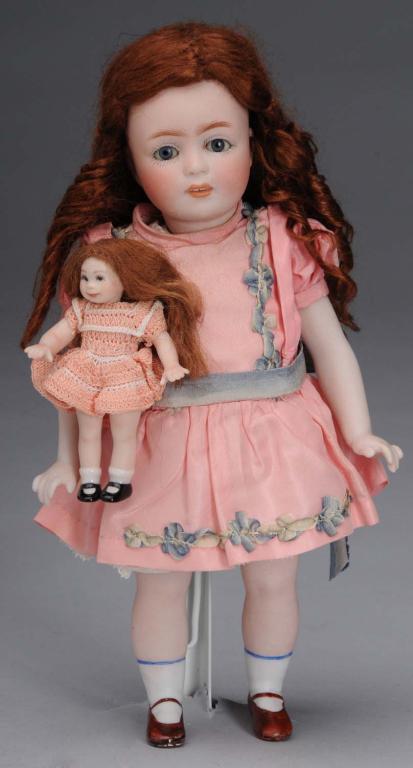 All-Bisque Girl With Swivel Neck Doll