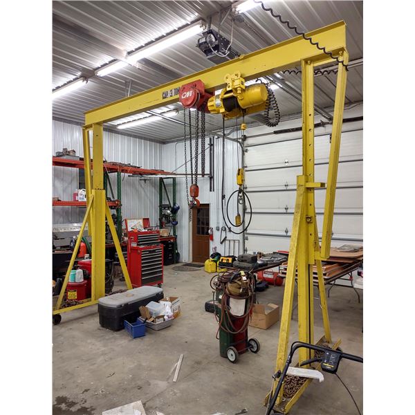 HSI 3 TON ROLLING OVERHEAD CRANE W/ 2 AND 3 TON HOISTS