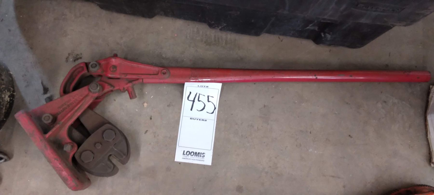 BENCH MOUNT BOLT CUTTER, COST APPROX. $200.00 NEW