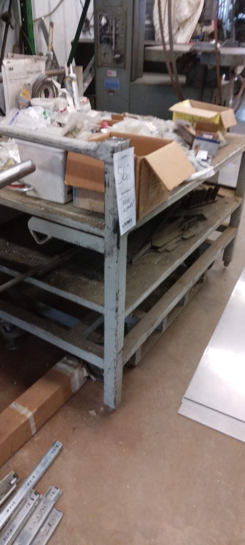 ROLLING STEEL WORK SHOP TABLE