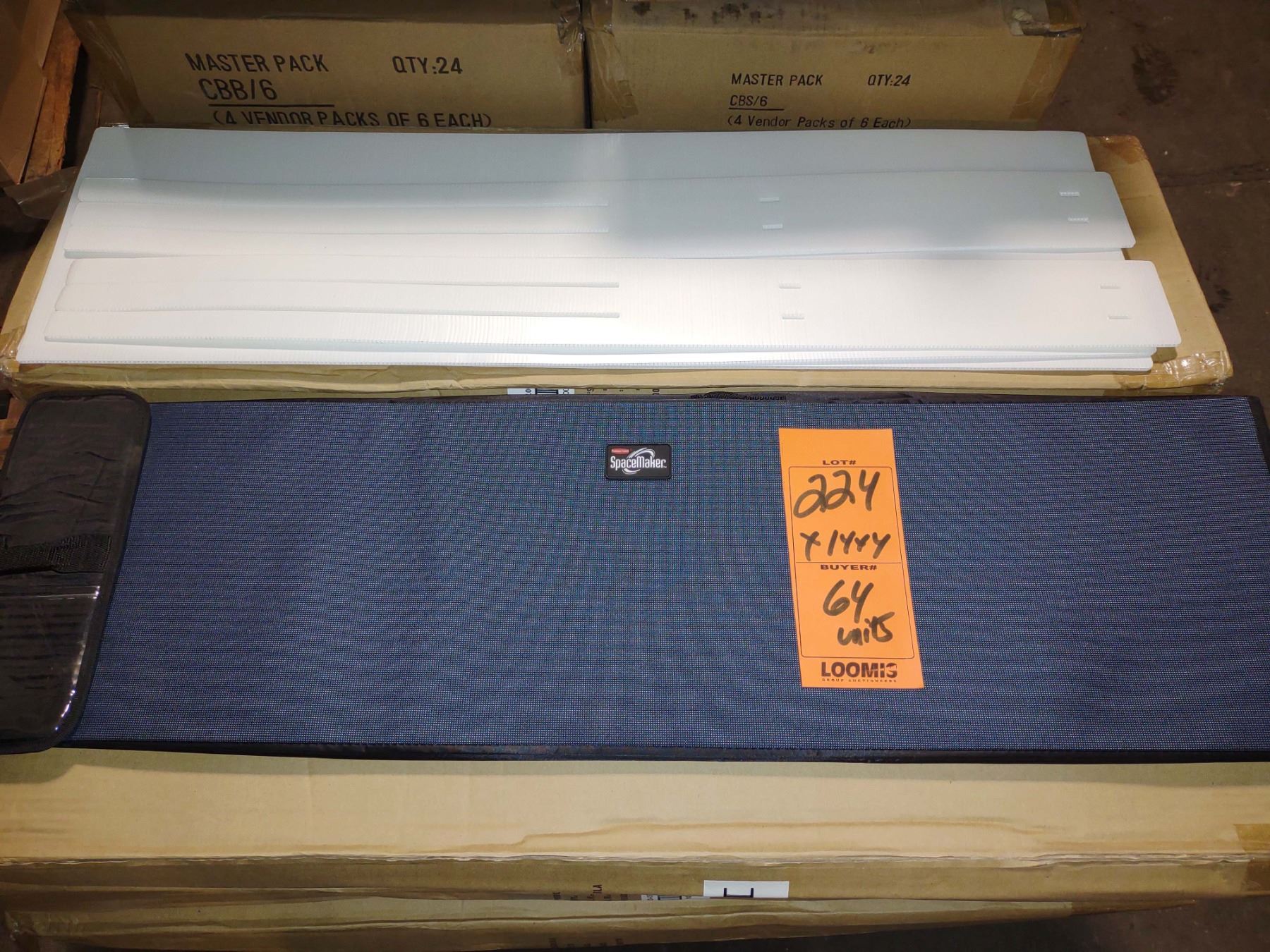 RUBBERMAID NYLON SPACEMAKER W/ INSERTS AND HANDLE, 41" L X 12" W X 4" H ...