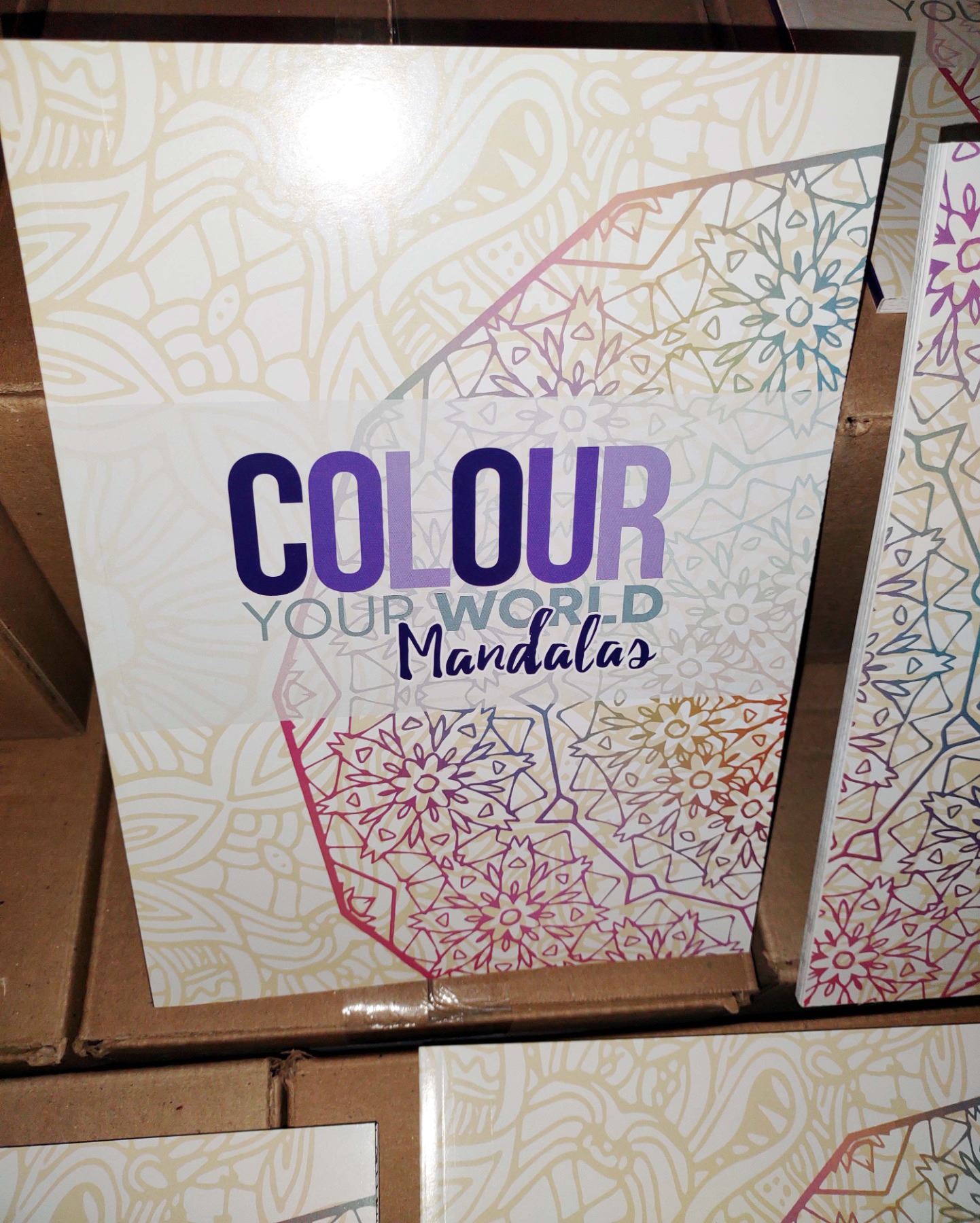 COLOR YOUR WORLD MANDALA ART BOOK, 8.5" X 11", APPROX. 50 PAGES ...