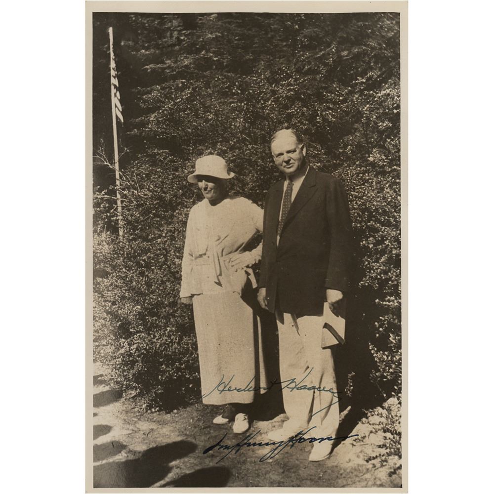 Herbert and Lou Henry Hoover Signed Photograph