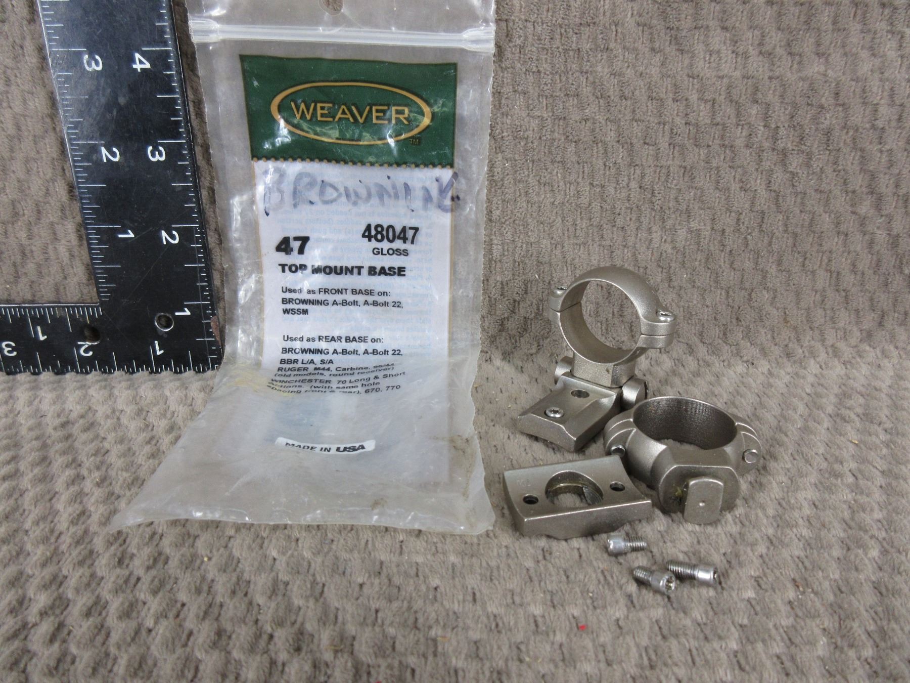 1" Weaver Scope Rings for Browning