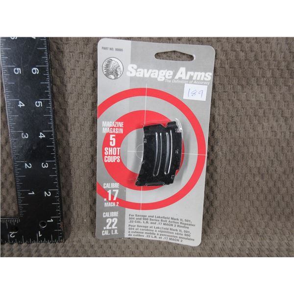 NEW - Savage Mach 2 - .22 Cal L.R. 5 Shot Magazine NEW - Savage Mach 2 - .22 Cal L.R. 5 Shot Magazine