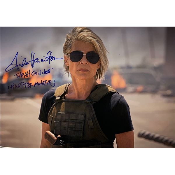 Autograph Linda Hamilton Terminator Poster