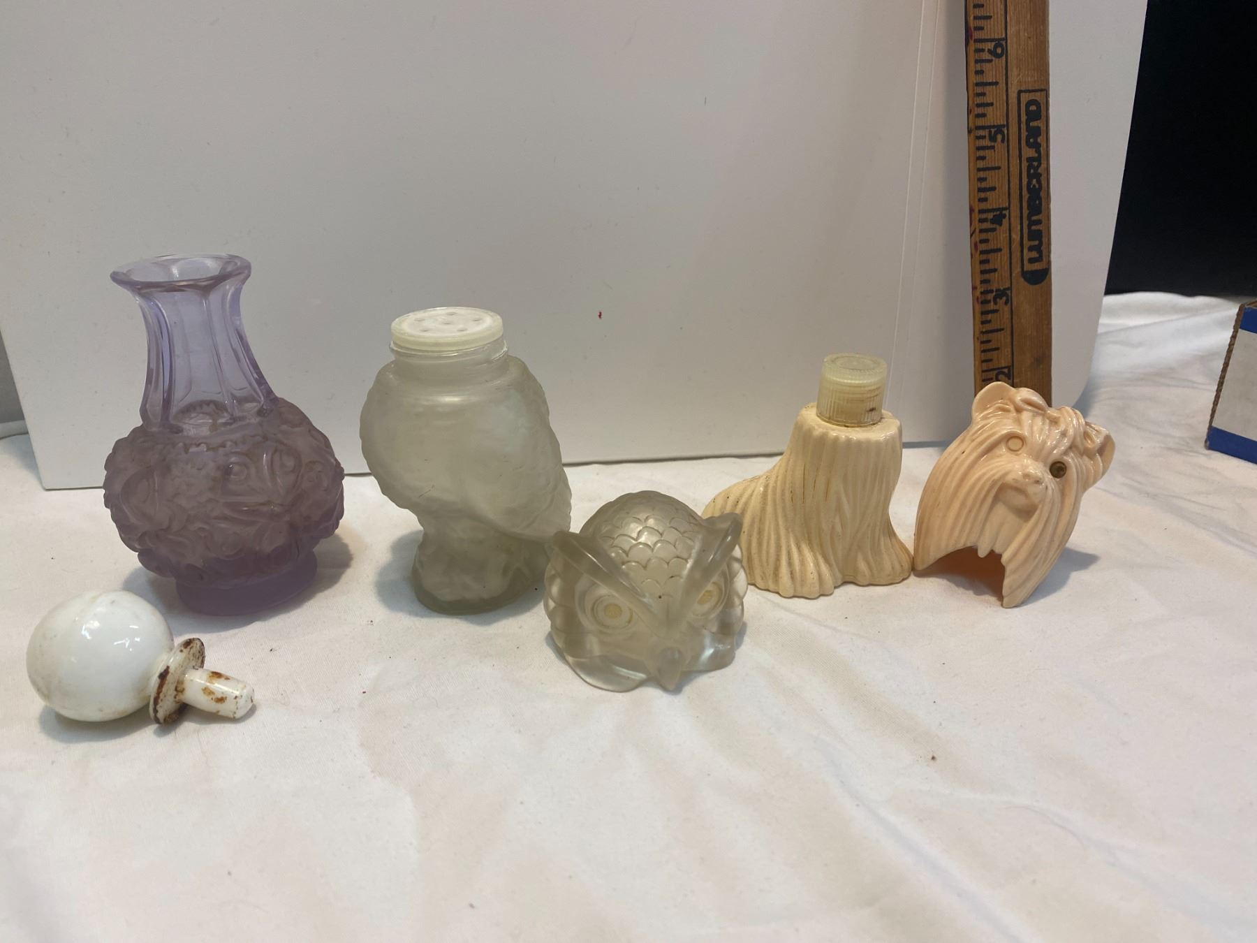 3 collectible perfume/powder containers