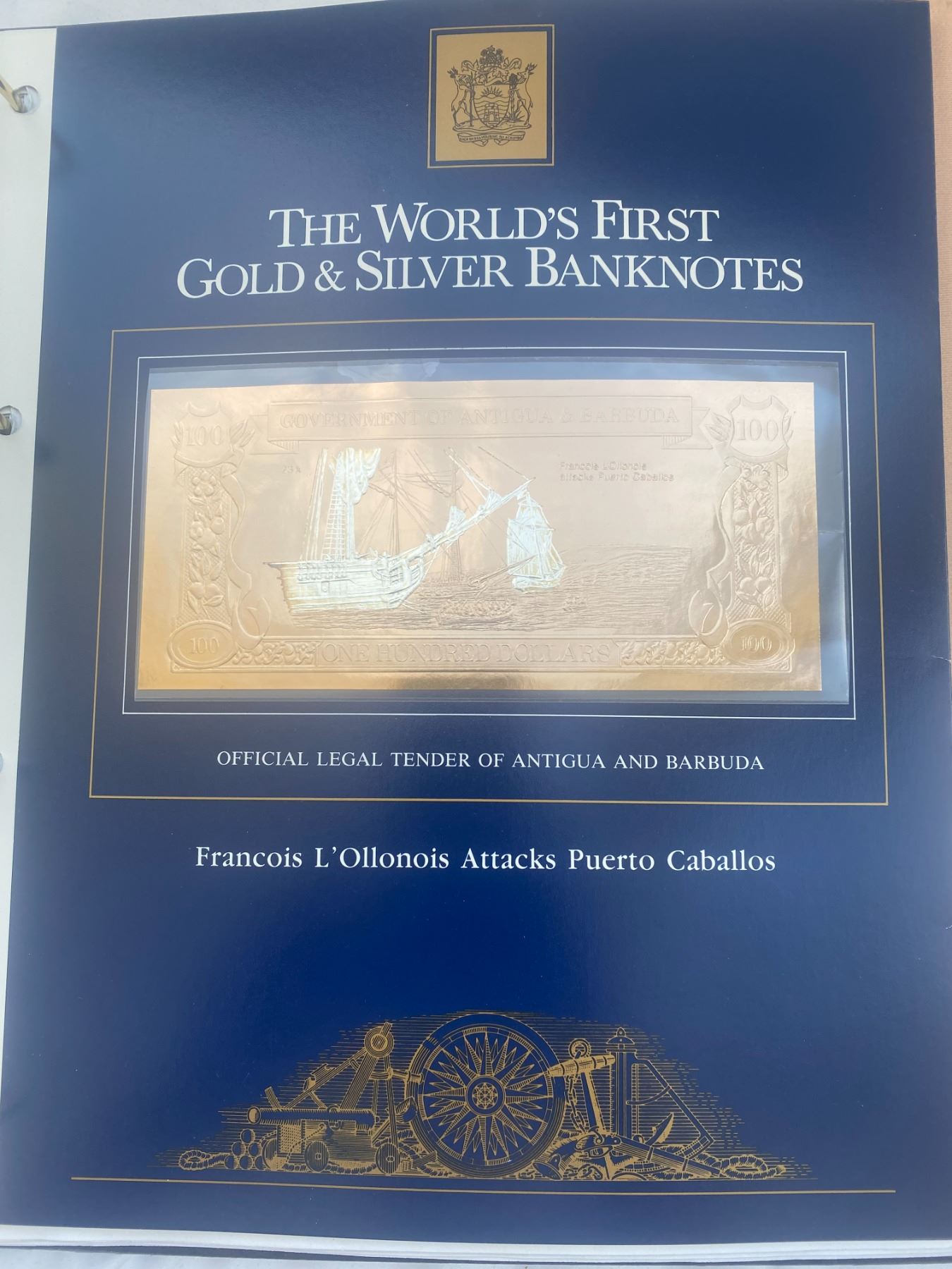 The world's first gold and silver banknotes