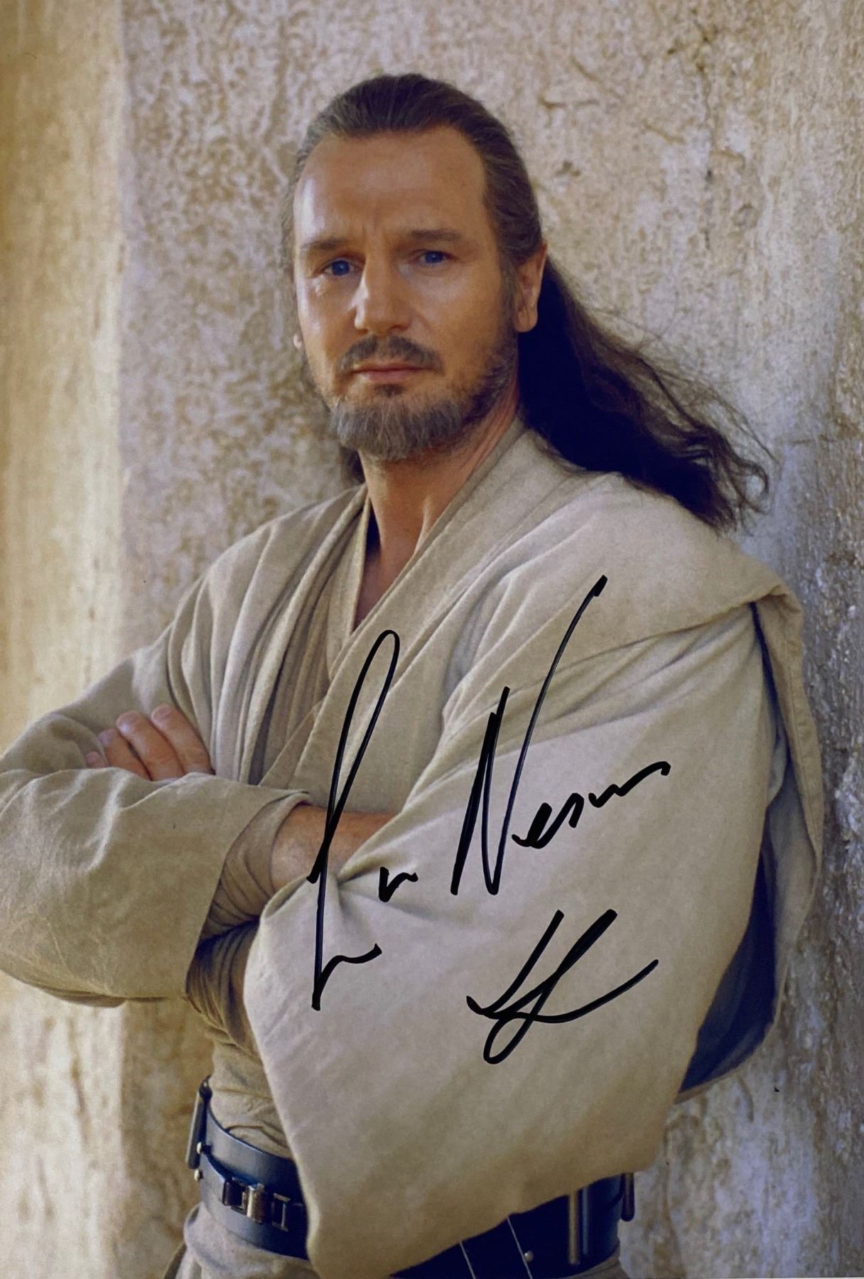 Autograph Signed Star Wars Liam Neeson Photo