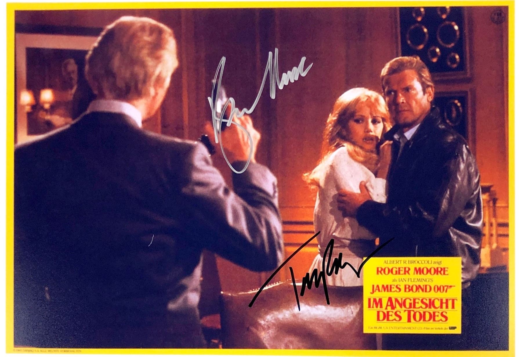 Roger Moore Autograph Signed James Bond 007 Photo