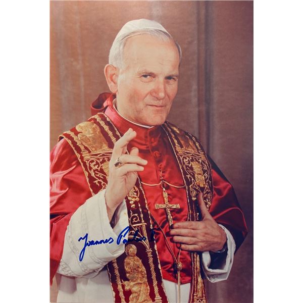 Autograph Signed Pope John Paul II Photo