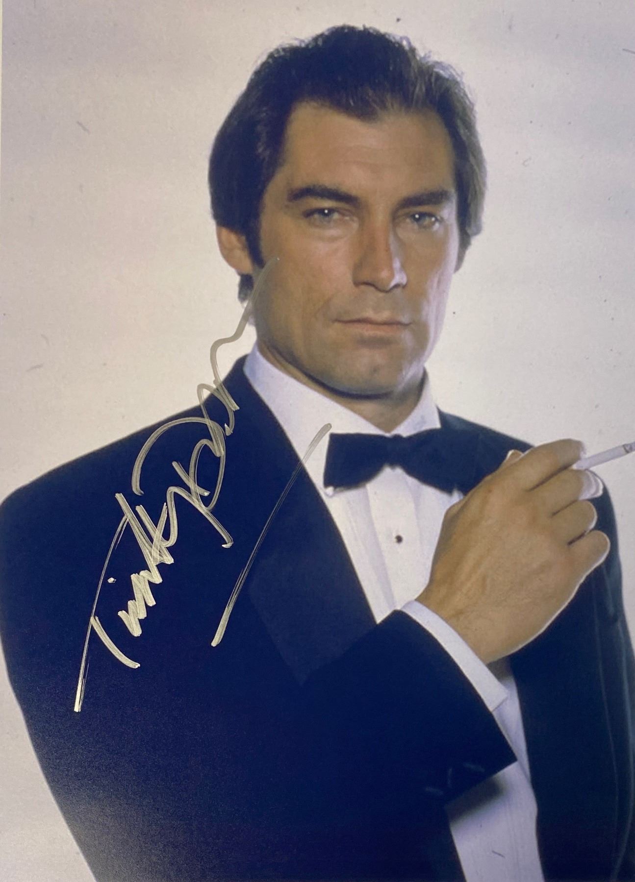 Signed James Bond Timothy Dalton Photo