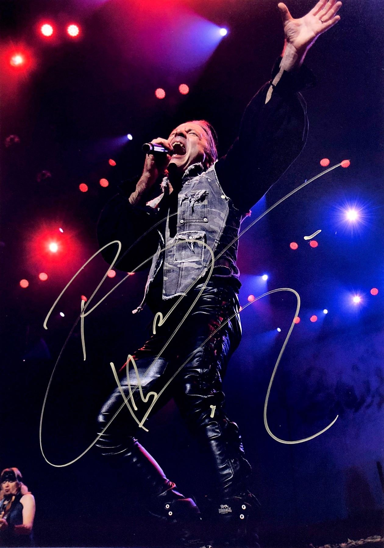 Autograph Signed iron Maiden Bruce Dickinson Photo