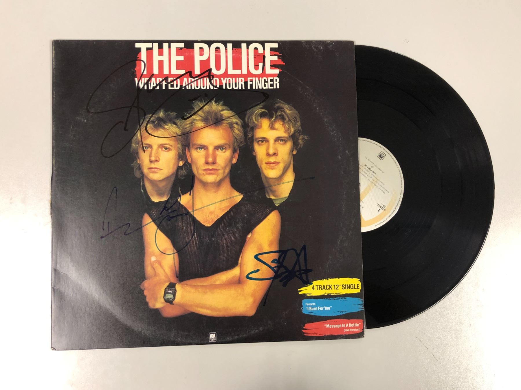 Autograph Signed Police Around Your Finger Vinyl