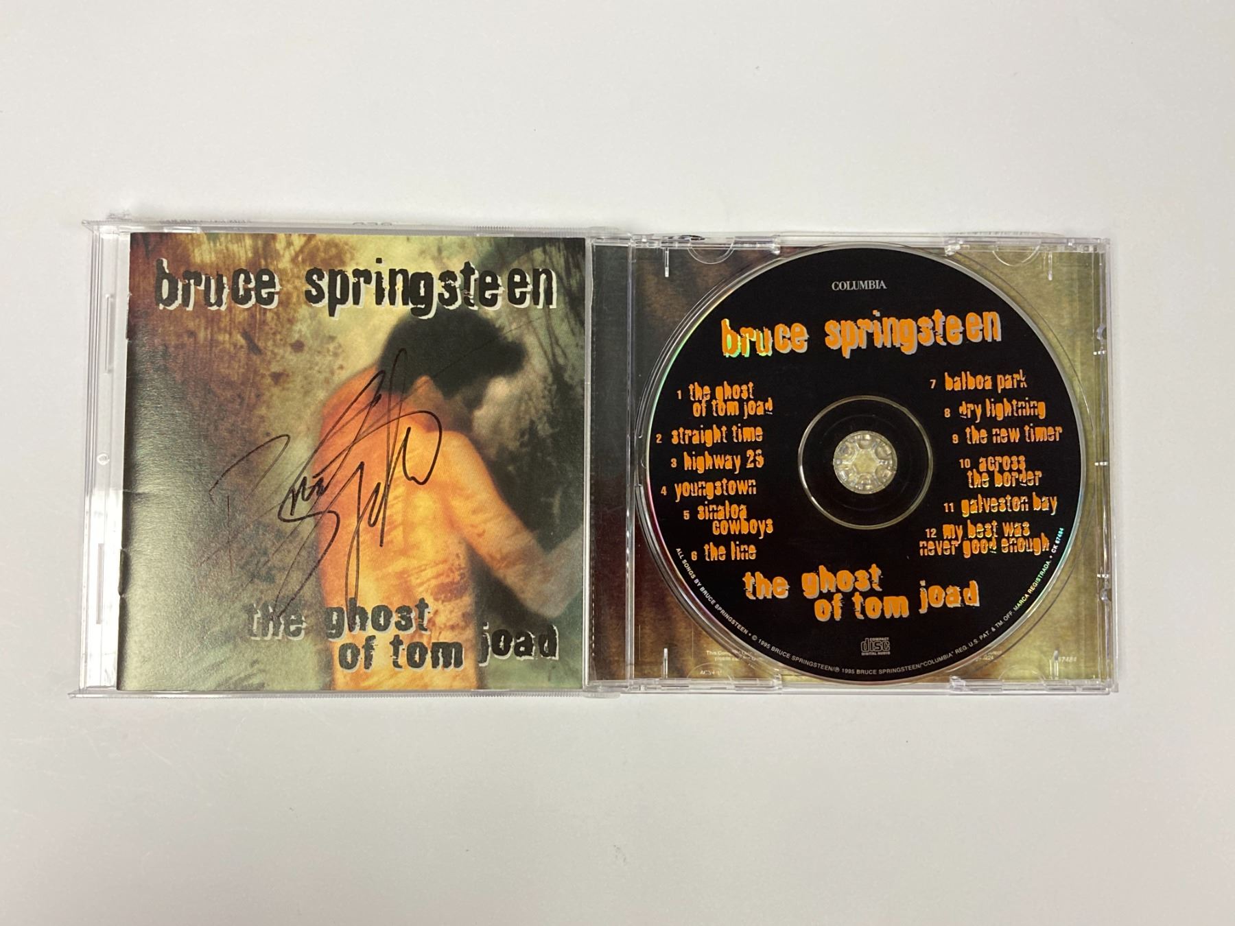 Autograph Signed Bruce Springsteen Ghost of Tom Joad CD