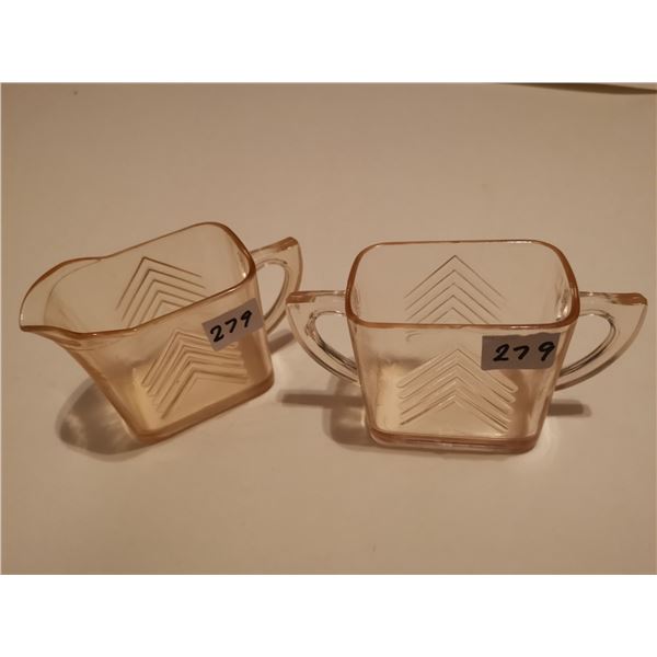 Depression Glass Cream And Sugar Bowls Schmalz Auctions