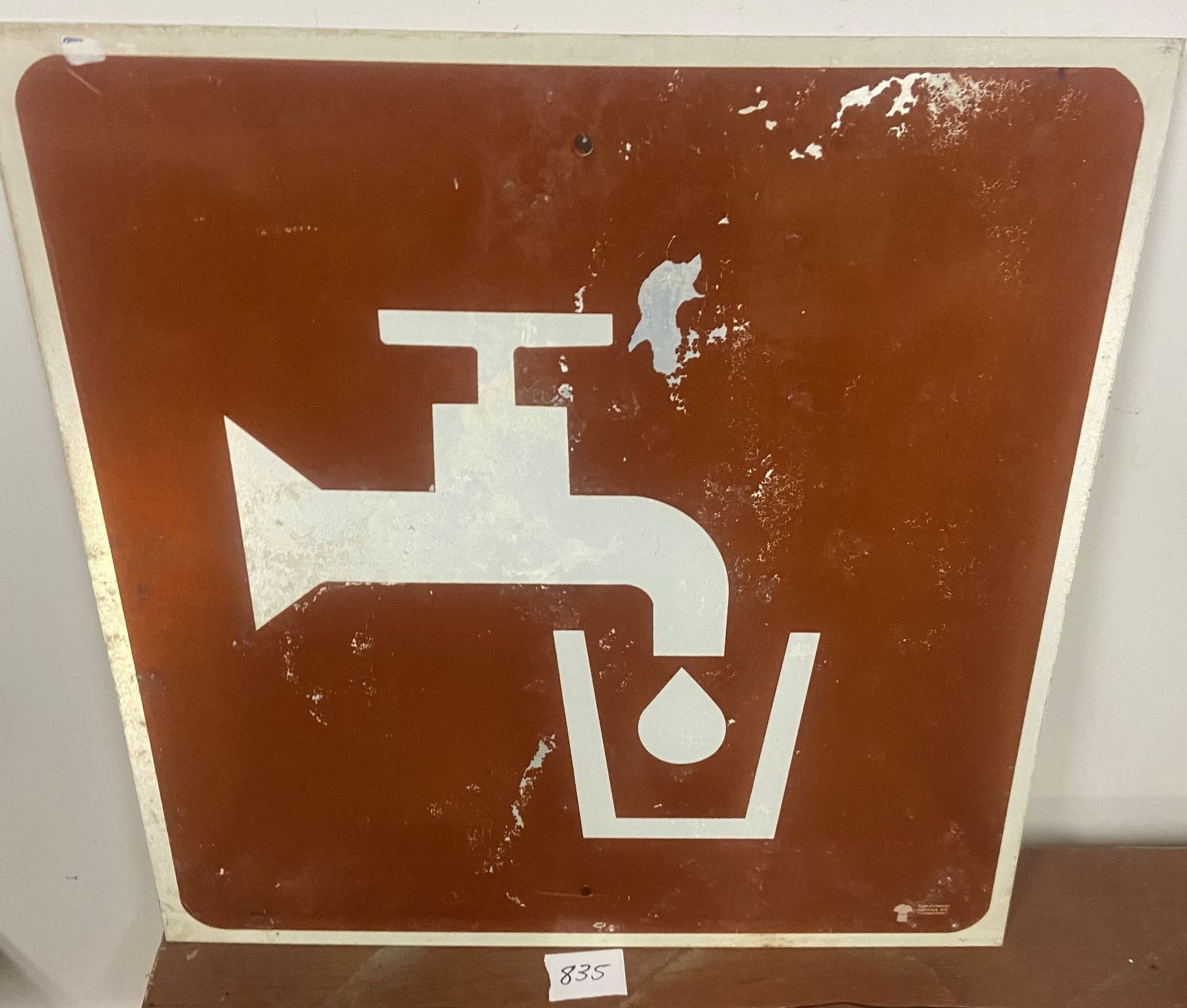 Campground Tap Sign, Metal 24x24in. - Schmalz Auctions