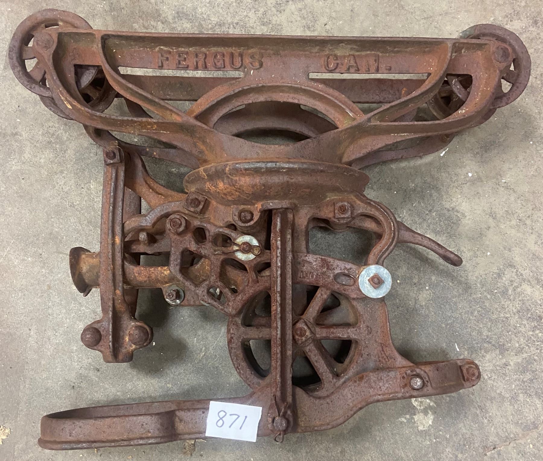 Barn Loft Hay Trolley, Beatty Fergus Canada, Complete - Schmalz Auctions