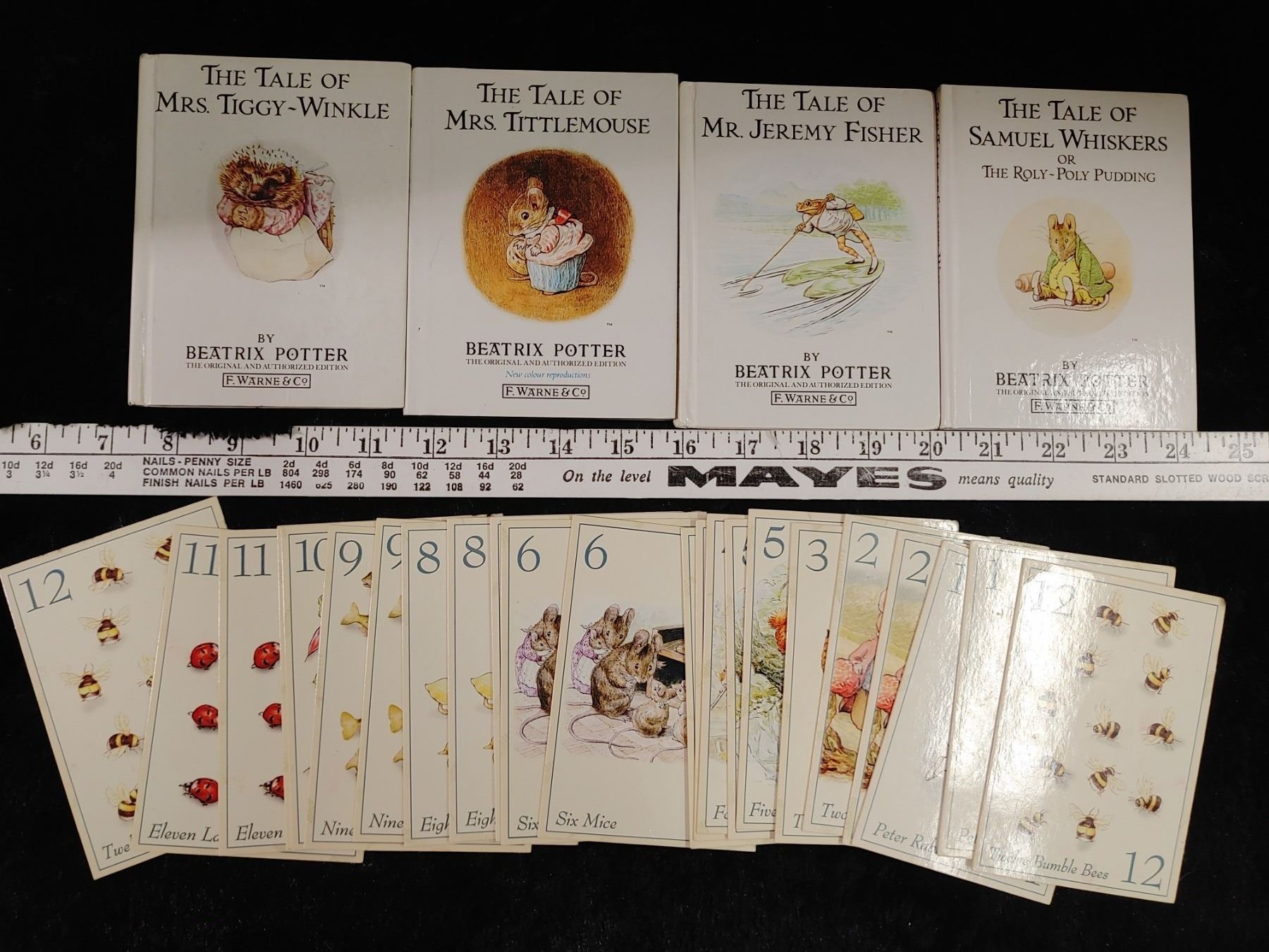 4 Beatrix Potter Books + Match Card Game
