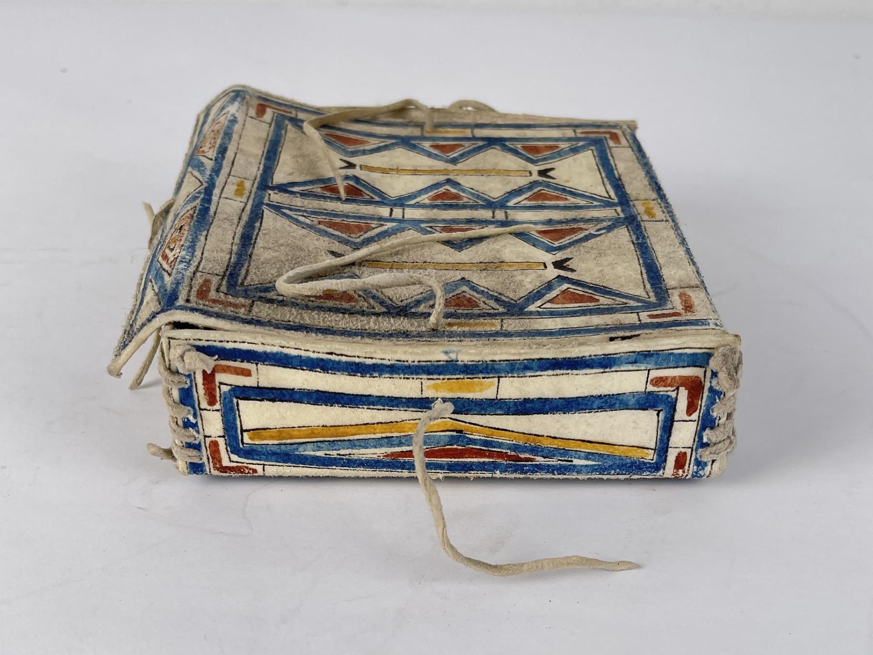 Plains Indian Painted Parfleche Valuables Box