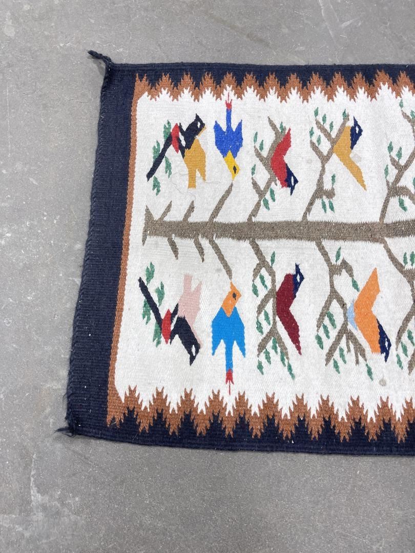 Navajo Indian Tree of Life Bird Rug
