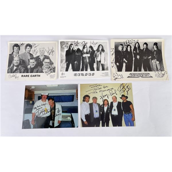 Group of 5 Band Signed Photos
