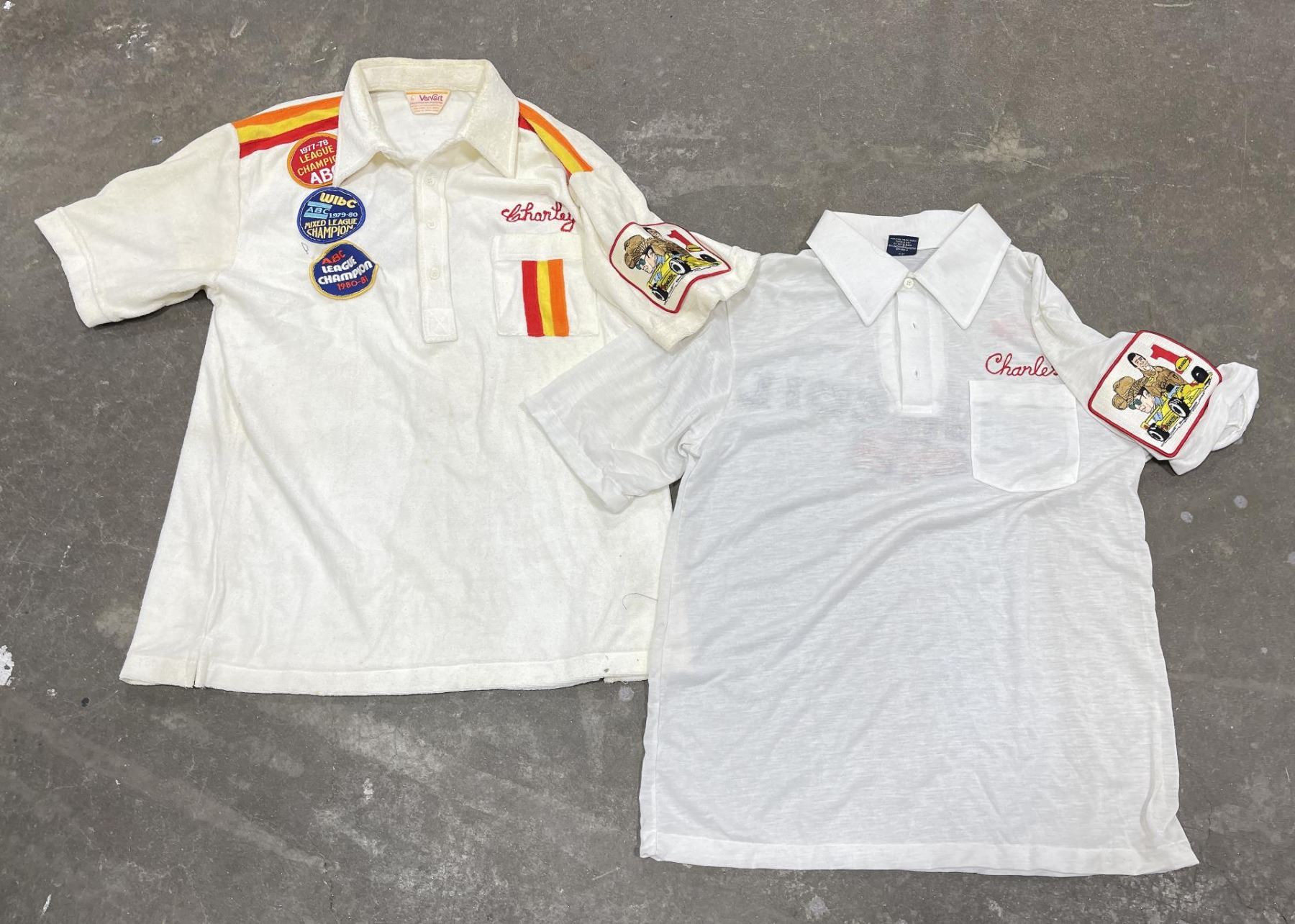 Pair of 1980s Vintage Funny Car Racing Team Shirts