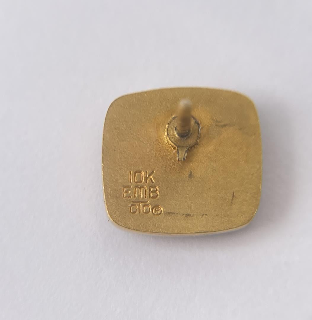 WW2 10k Gold Army Engineer Ring and Pin