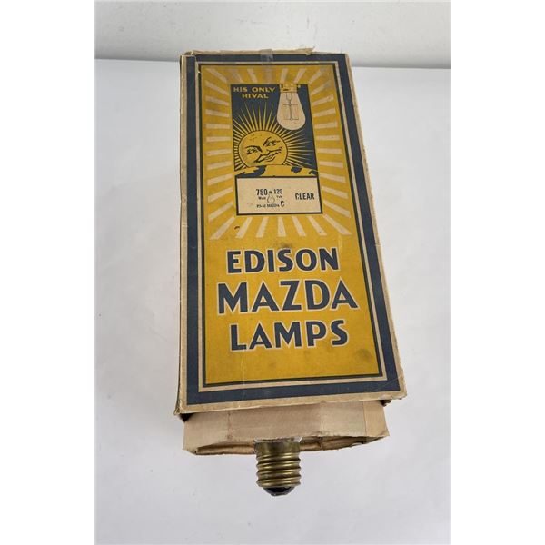 Antique Edison Mazda 750 Watt 120V Light Bulb