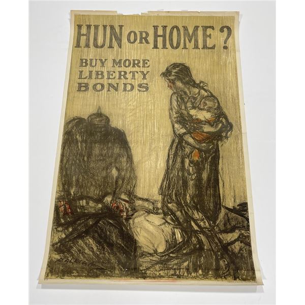 Hun or Home Liberty Bonds Poster WW1