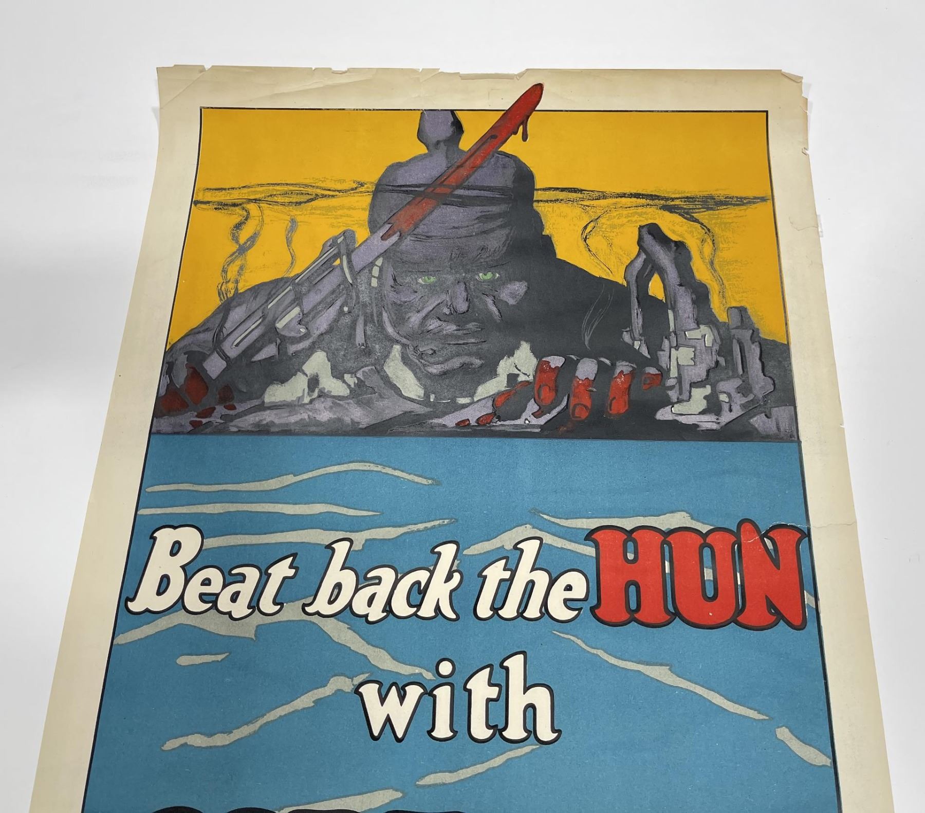 Beat Back the Hun with Liberty Bonds Poster WW1 Beat Back the Hun with Liberty Bonds Poster WW1