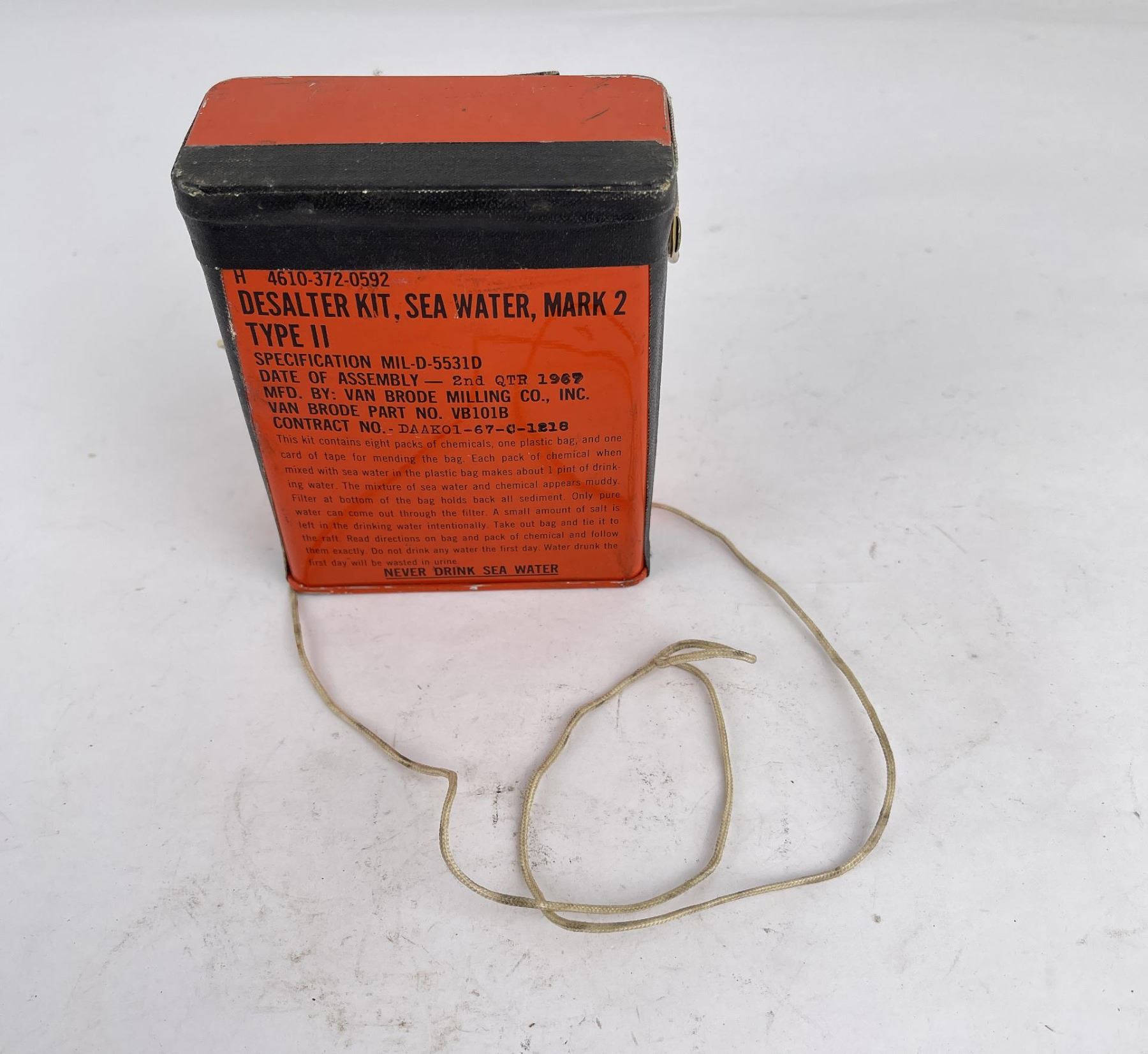 Vietnam War Desalter Kit Sea Water Mark 2 Type II