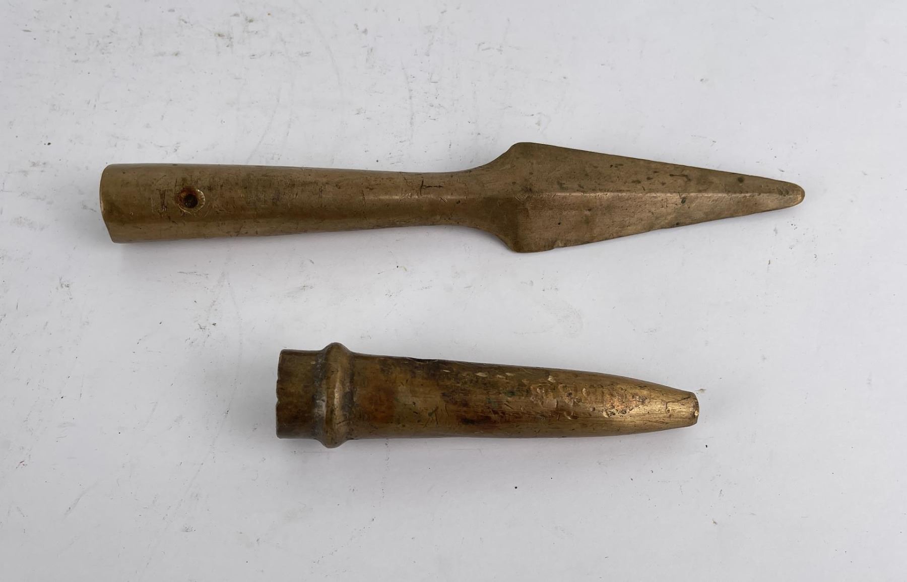 Indian Wars Guidon Flag Pole Tip and Base