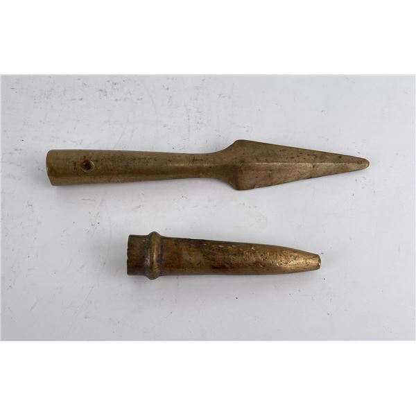 Indian Wars Guidon Flag Pole Tip and Base