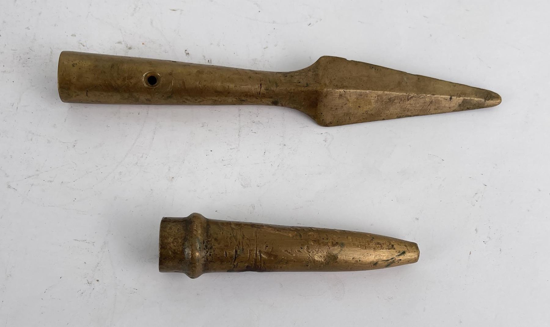 Indian Wars Guidon Flag Pole Tip and Base