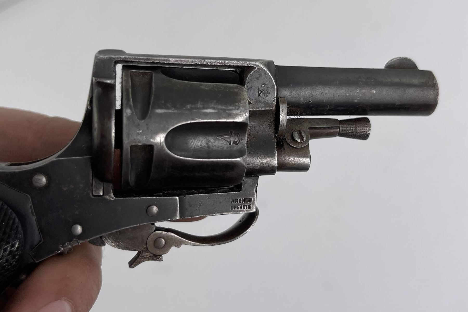 Antique Belgian Brevete Pinfire Revolver Pistol