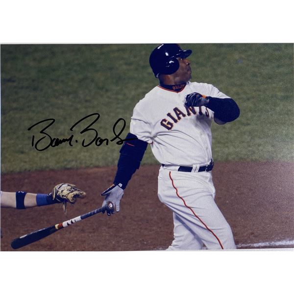 Autograph Signed Barry Bonds Photo