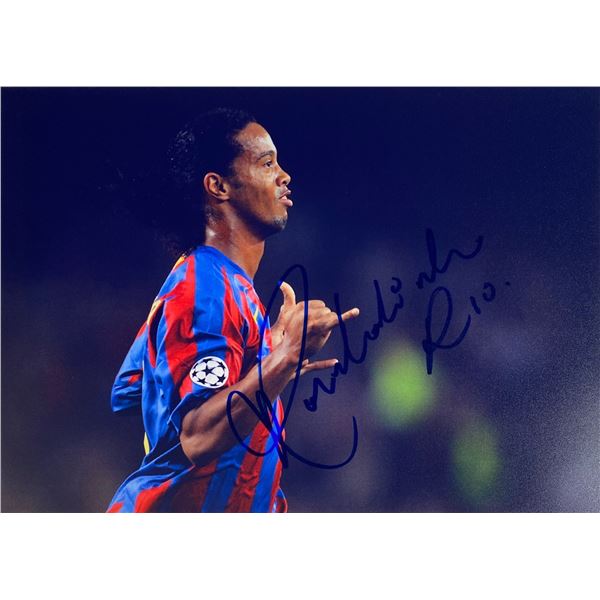 Autograph Signed Ronaldinho Photo