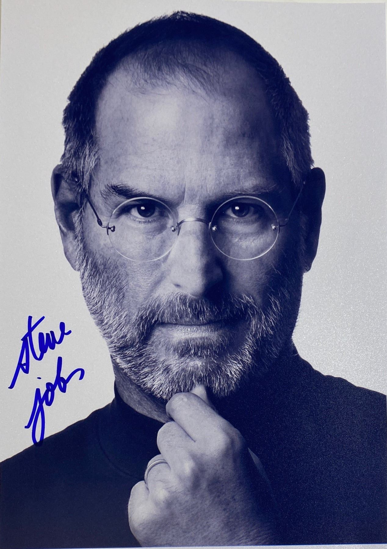 Autograph Signed Steve Jobs Photo
