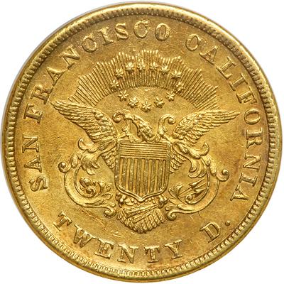 1854 Kellogg & Co. (San Francisco) $20 Gold NG