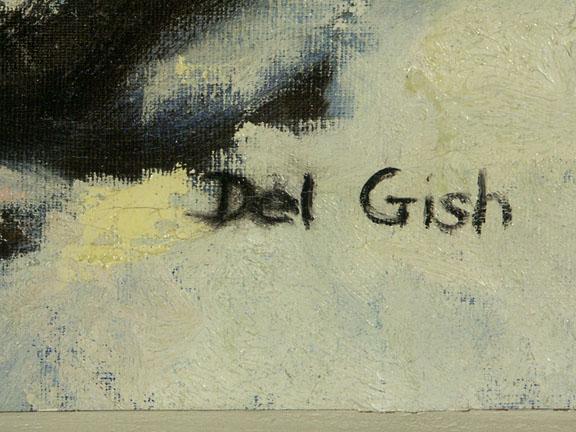 DELBERT GISH ABSTRACT OIL PAINTING