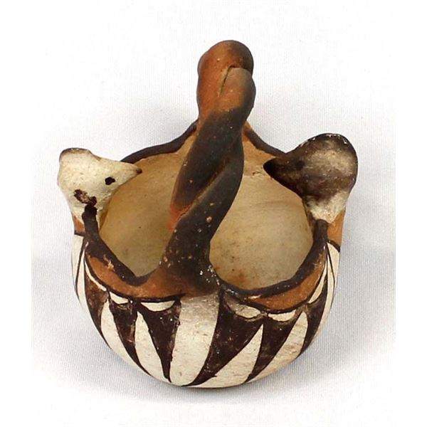 Historic Acoma Pottery Basket Bird Bowl