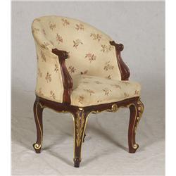 FRENCH ROCOCO BARREL BACK LADIES CHAIR