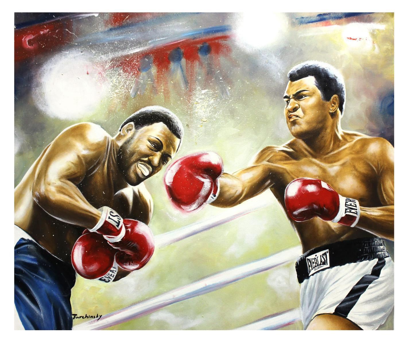 Dimitry Turchinsky- Original Oil on Canvas "Ali vs Frazier"