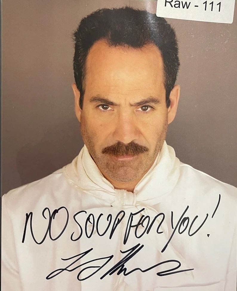 Signed Seinfeld TV Series "The Soup Nazi" Photograph