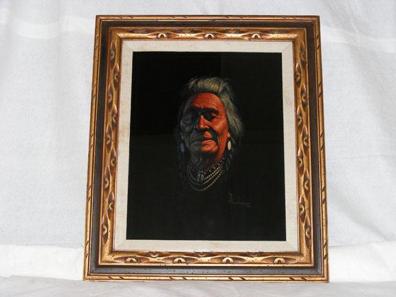 LEO BEAULAURIER PAINTING ON VELVET