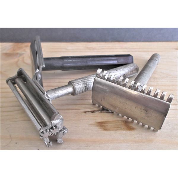 Three Vintage Safety Razors